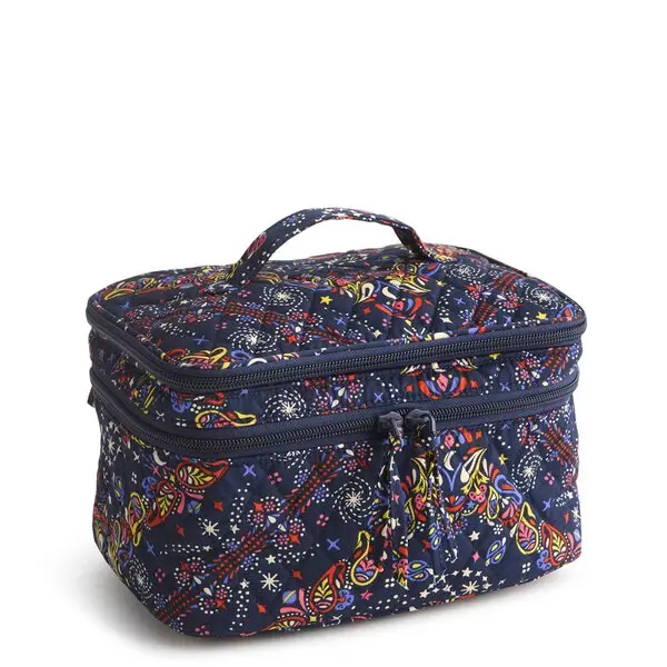 VERA BRADLEY Brush Up Cosmetic Case In Starry Paisley - Blue