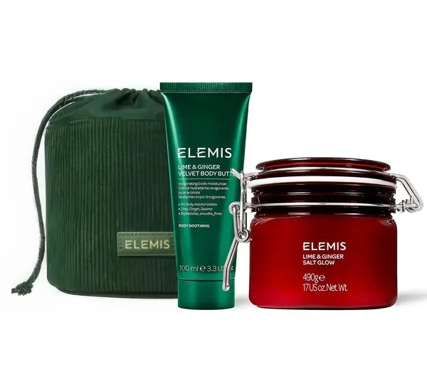 Elemis Island Prep:lime & Ginger Salt Glow & Body Butter 2pc