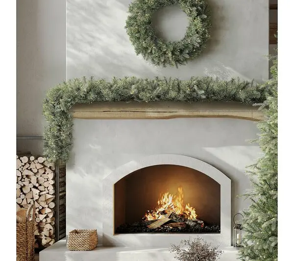 VICKERMAN 9' X 14' Douglas Fir Artificial Pre-l It Garland Wwlv
