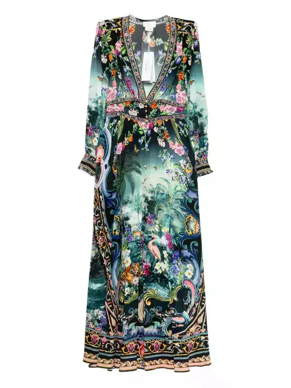 dress gold blue Sail To Sable Flare Tunic Dress main image 1