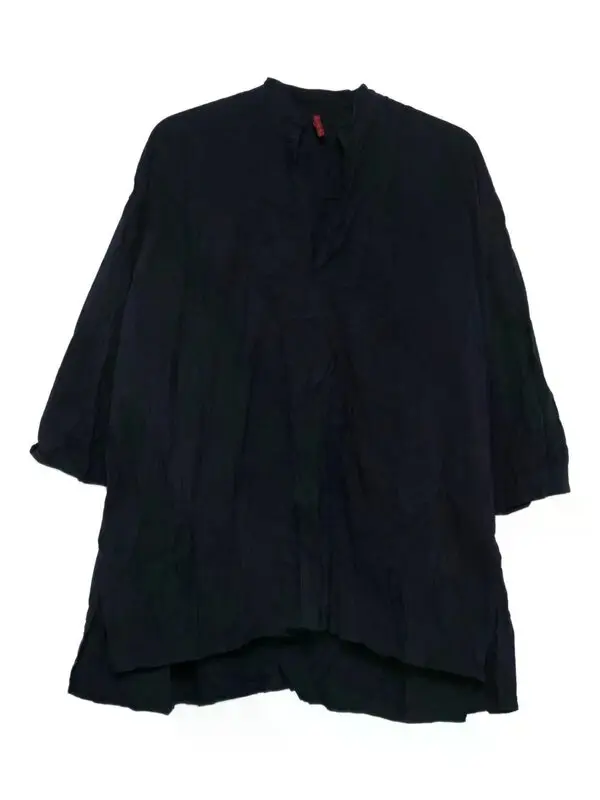 DANIELA GREGIS Mandarin-collar Cotton Blouse