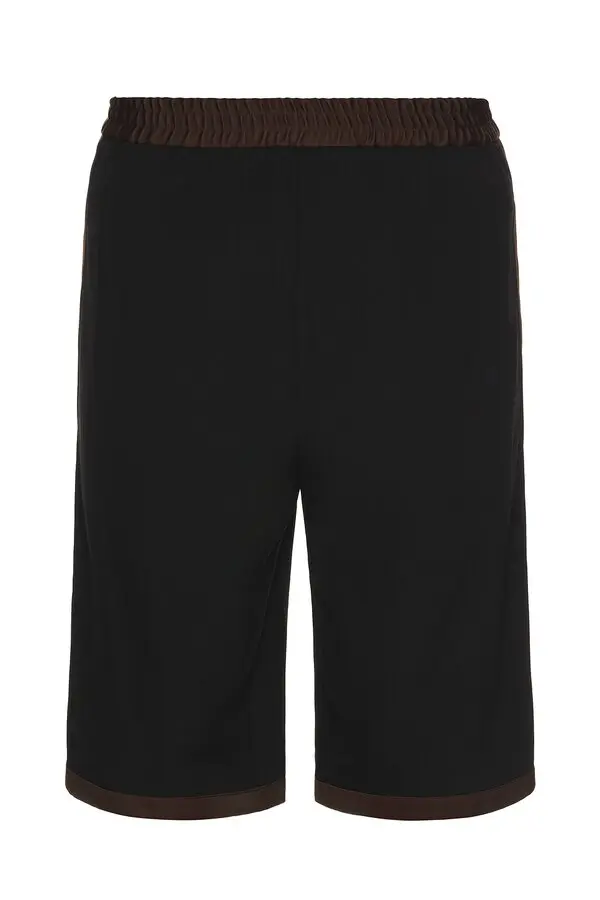 WALES BONNER Ossie Shorts - Black & Brown