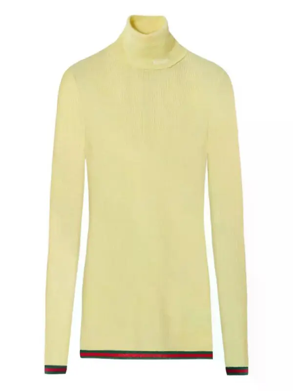 Gucci Ribbed-knit Turtleneck Top