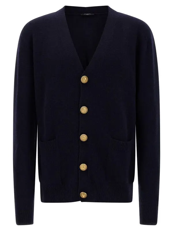 Balmain Eco-cashmere Cardigan - Blue