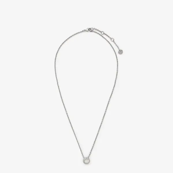 Fendi F Is Necklace - Silver