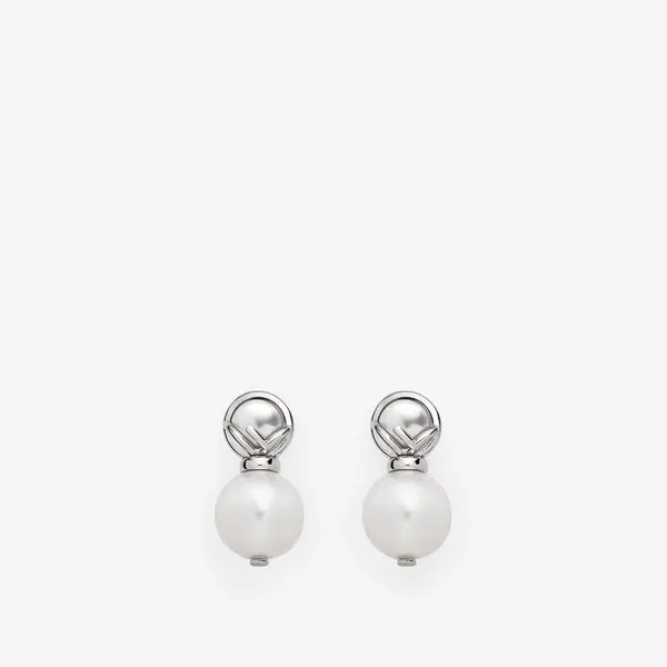 Fendi F Is Earrings - Silver