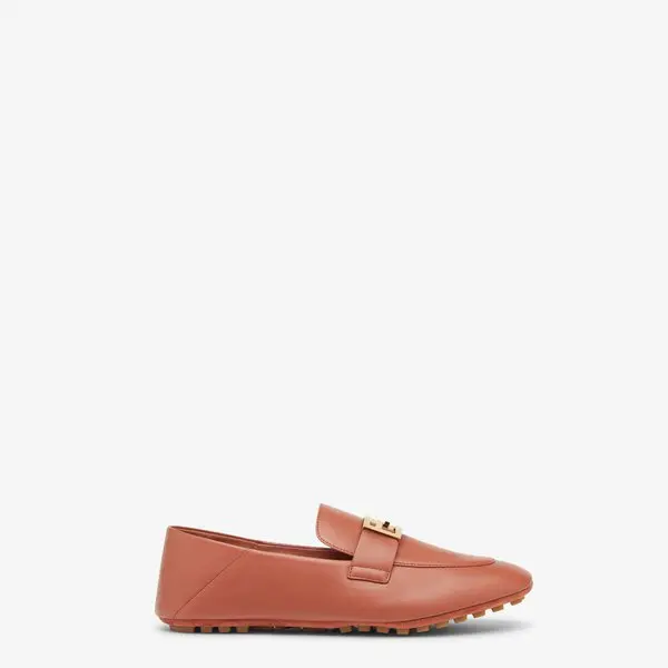 Fendi Loafers With Ff Baguette Motif - Brown