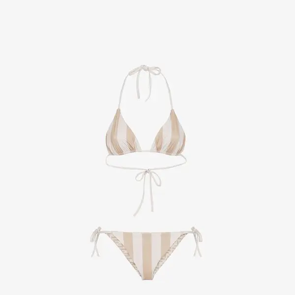 Fendi Two-piece Reversible Swimsuit - Beige