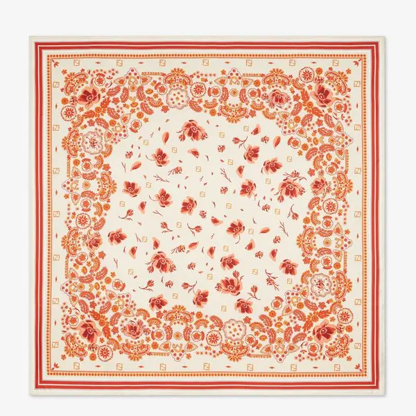 Fendi Ff Foulard - White