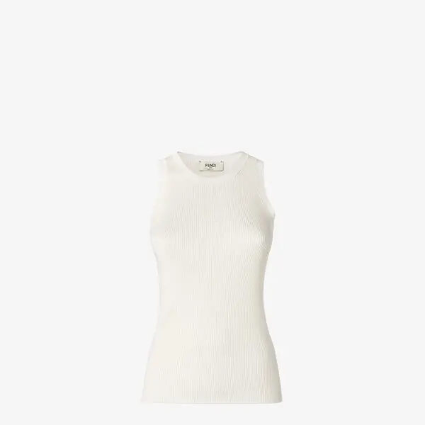 Fendi Sleeveless Rib Knit Top