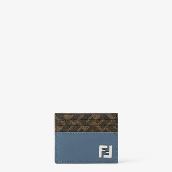 Fendi Ff Squared Card Holder - Blue