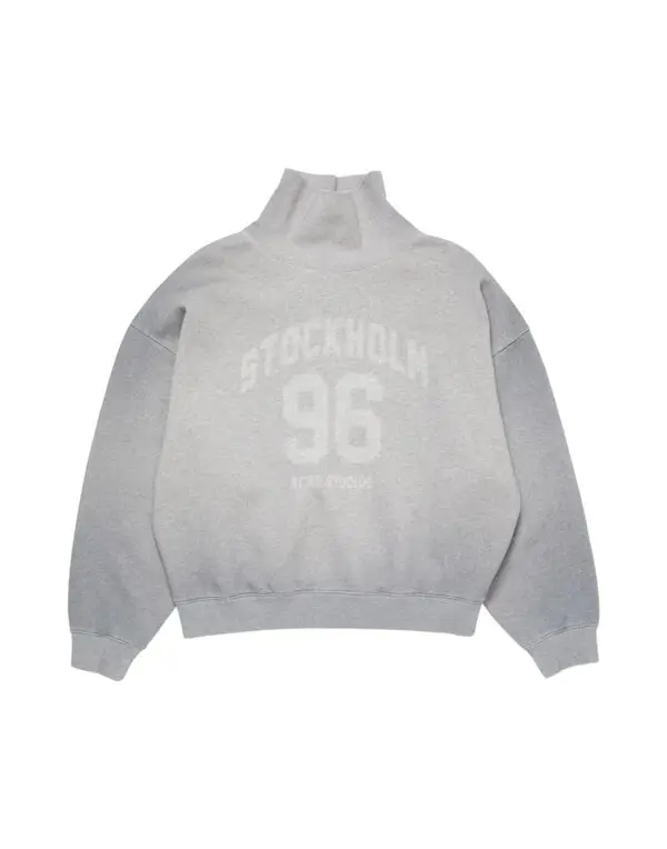Acne Studios Printed High Neck Sweatshirt - Gray