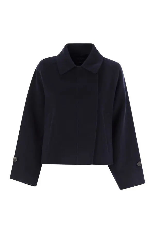 Max Mara Carella Wool Drap Crop Coat