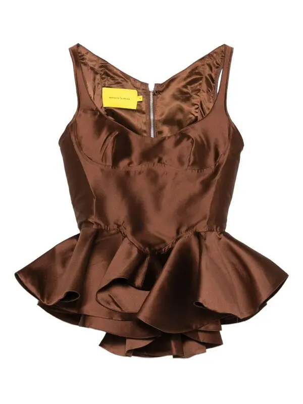 MARQUES' ALMEIDA Mikado Peplum Corset