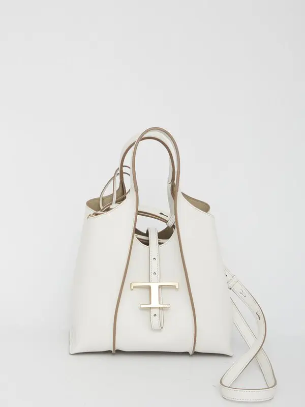 TOD'S T Timeless Mini Shopping Bag - White