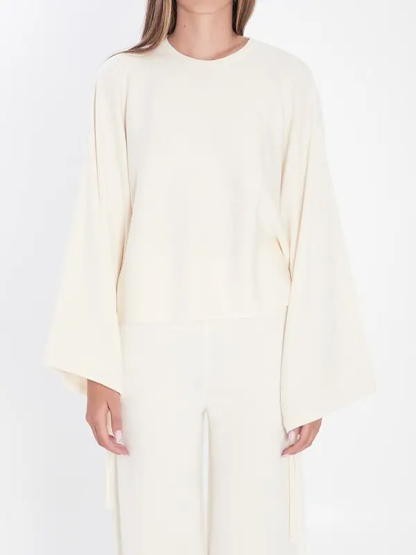 Max Mara Fine Wool Yarn Sweater - White