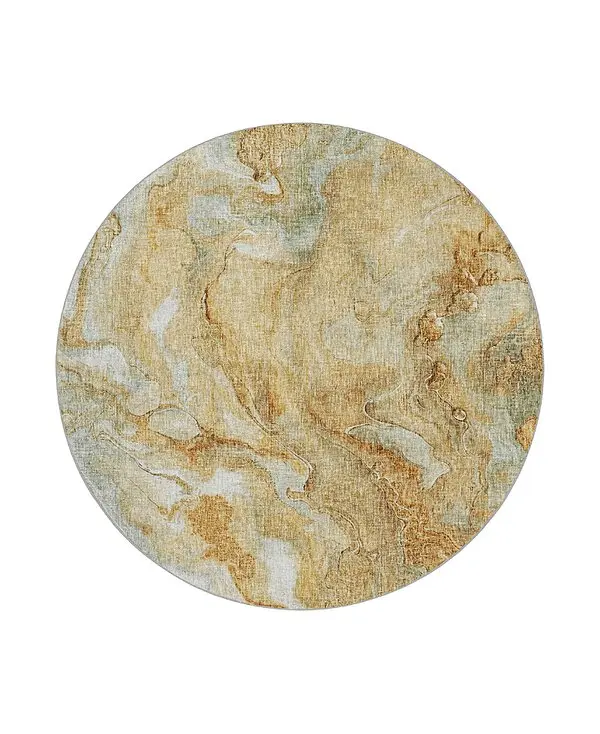 DALYN RUG COMPANY Dalyn Boca Washable Bo14 Round Area Rug, 8' X 8 - Copper