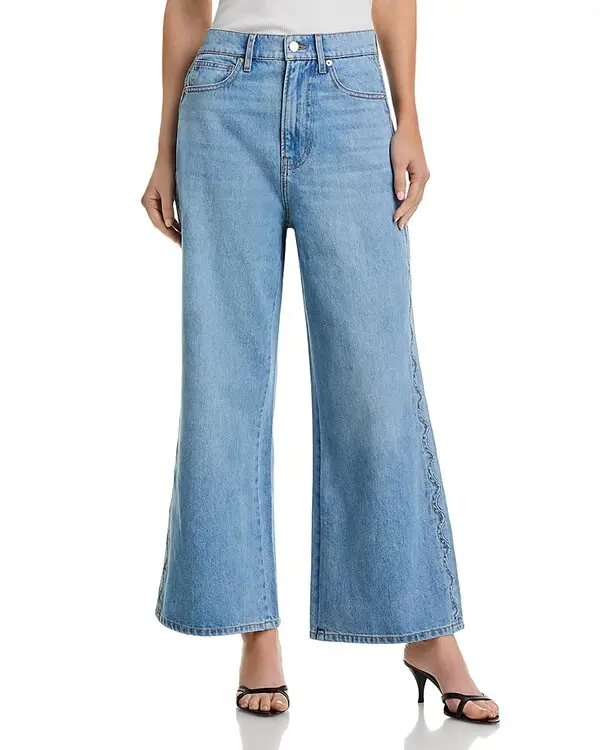 Veronica Beard Taylor High-rise Cropped Wide-leg Jeans