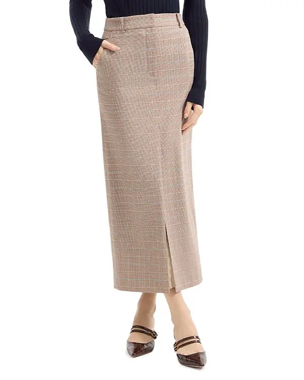 Veronica Beard Maxine Printed Skirt - Hazelnut Multi