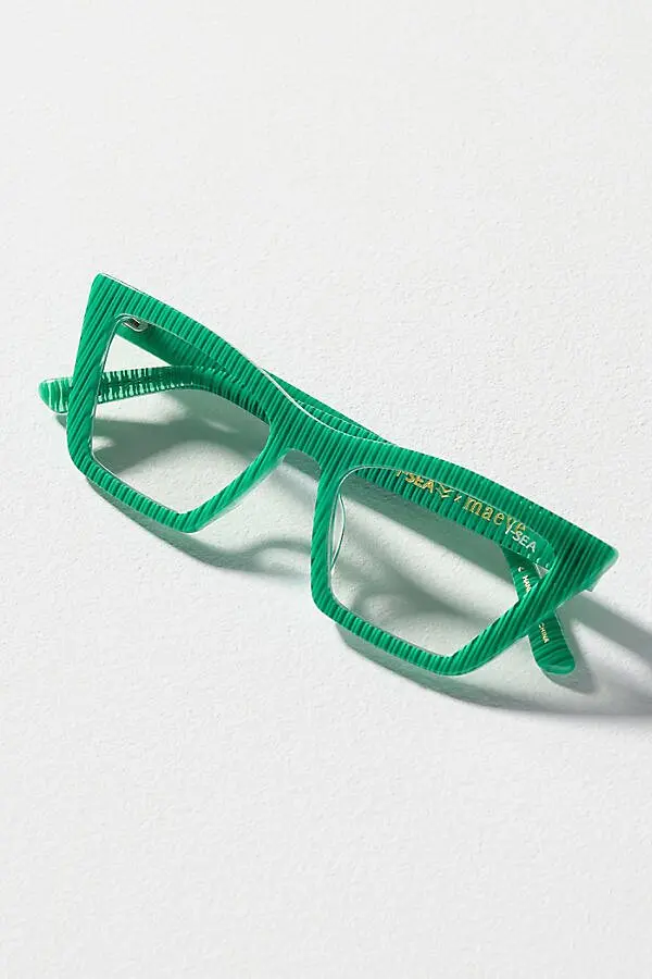 I-SEA Rosey Pinstripe Readers - Green Stripe