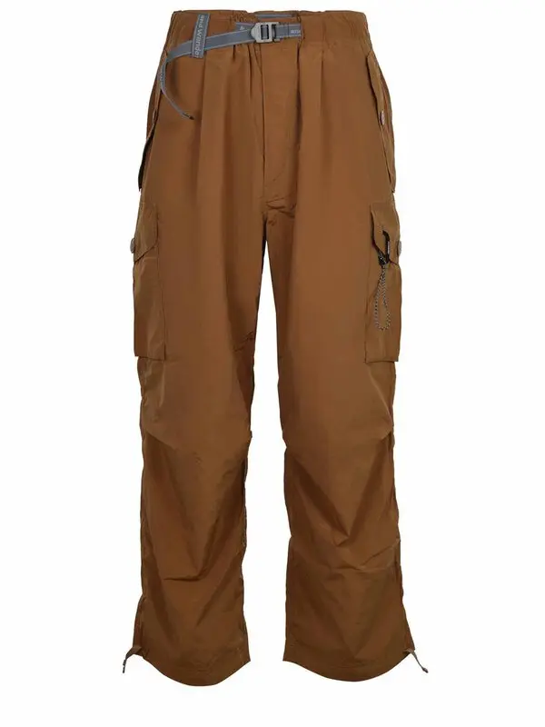 AND WANDER Earth Tone Mixed Nylon Trousers