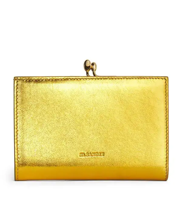 Jil Sander Leather Goji Wallet Yellow Editorialist