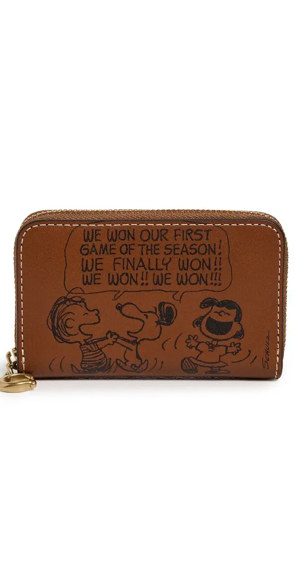 Coach X Peanuts Small Zip Around Card Case