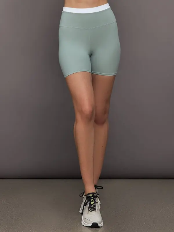 Carbon38 Contrast Waistband Biker Short