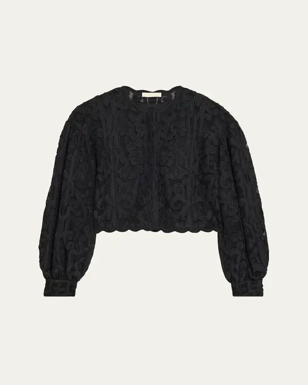 Ulla Johnson Coletta Appliqué Jacket - Noir