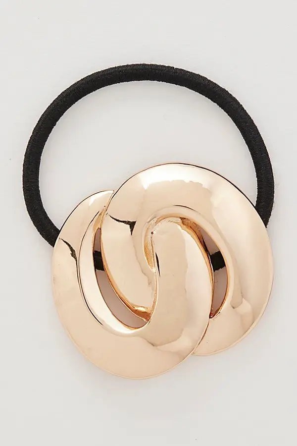 Free People Round Out Pony - Gold Swirl