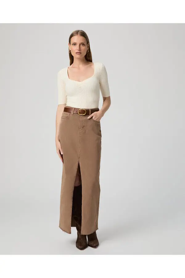 Paige Angela Maxi Skirt - Denim