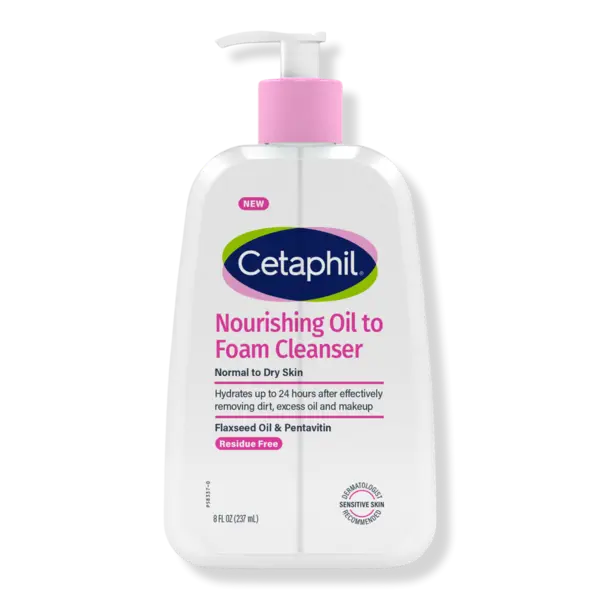 Cetaphil Nourishing Oil To Foam Cleanser Face Wash For Sensitive Skin