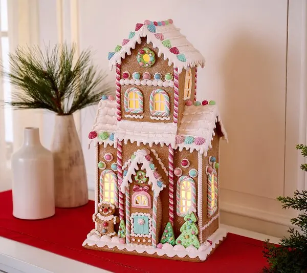VALERIE PARR HILL 21' Illum Gingerbread Candy Manor Valerie