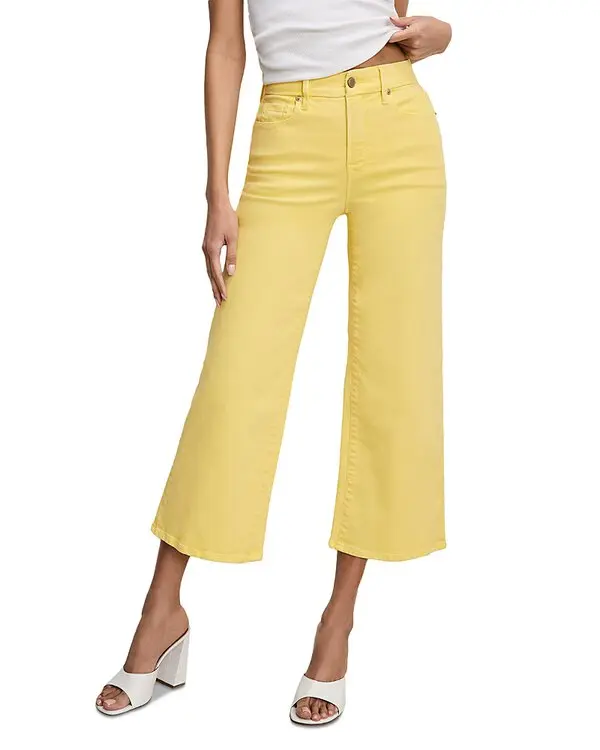 Good American Good Waist Cropped Palazzo Jeans