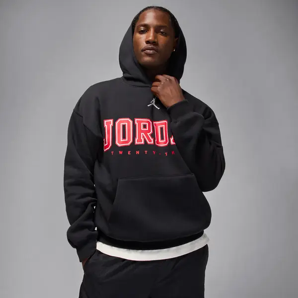JORDAN Brooklyn Fleece Oversized Pullover Hoodie - Black