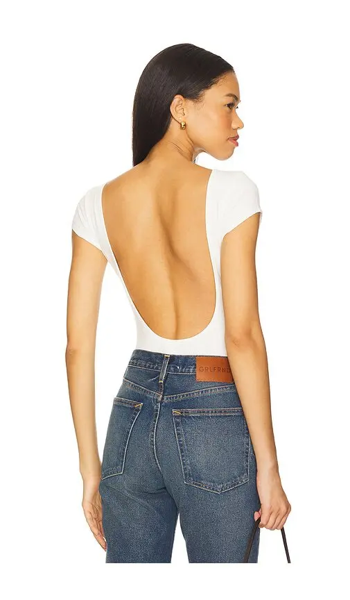 Superdown Melisa Low Back Bodysuit - White