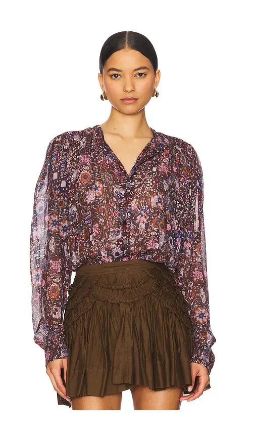 Isabel Marant Noeline Top - Plum
