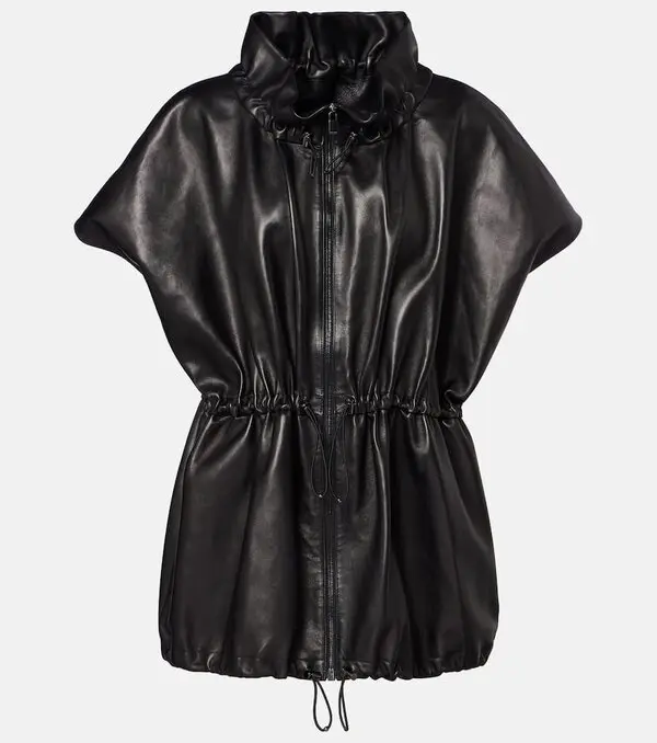 Magda Butrym Leather Peplum Jacket