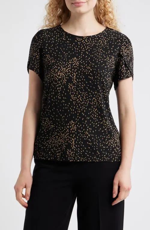 Anne Klein Dot Tulip Sleeve Top