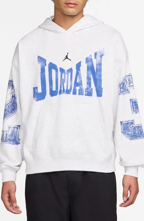 JORDAN Brooklyn Collegiate Oversize Hoodie - Birch Heather/black