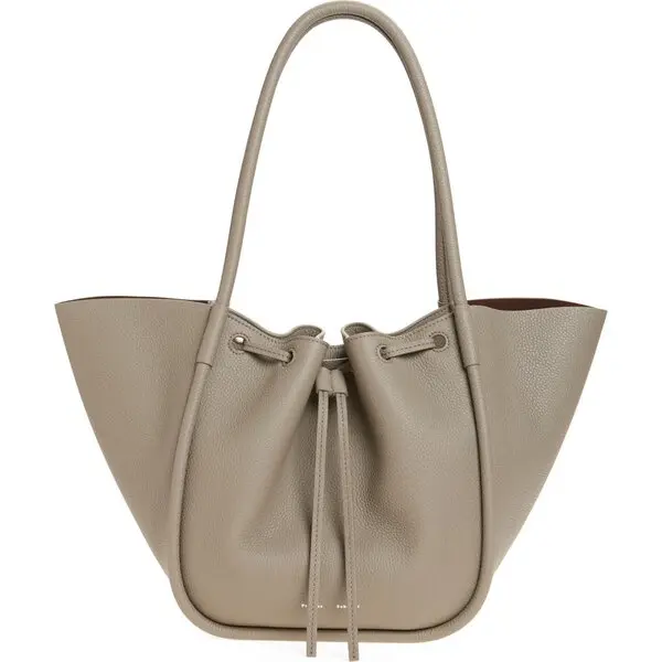 Proenza Schouler Large Ruched Pebbled Leather Tote - Slate