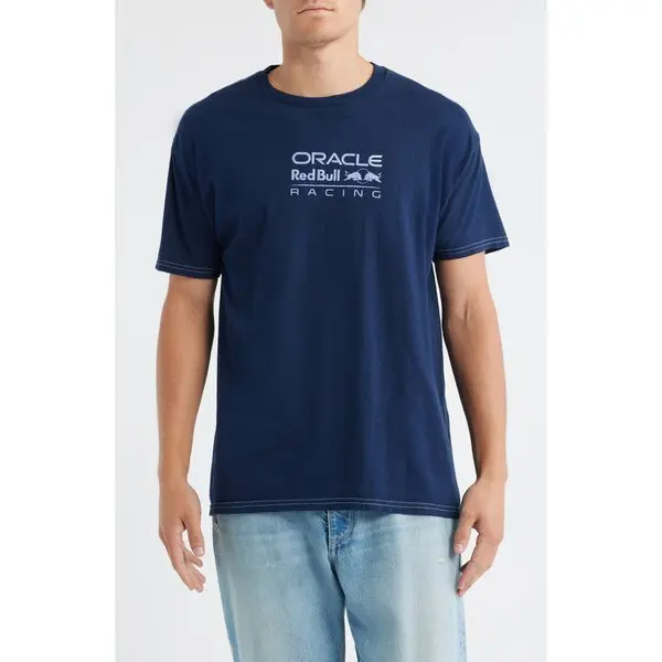 MERCH TRAFFIC Oracle Red Bull Racing Graphic T-shirt - Navy Pigment Dye