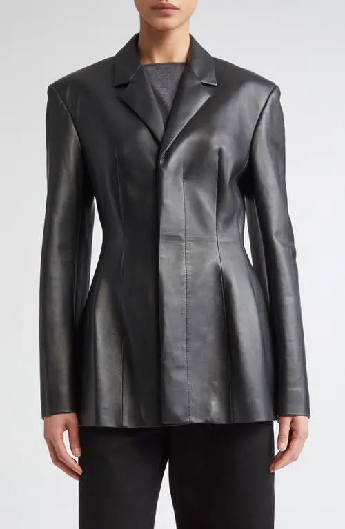 FFORME Dakota Hourglass Leather Blazer