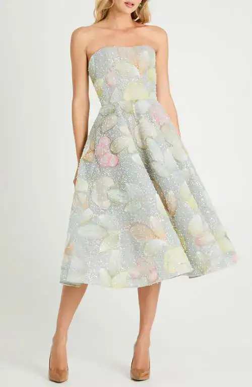 Helsi Vivi Strapless Cocktail Dress - Seafoam Multi - 25% Off | Editorialist