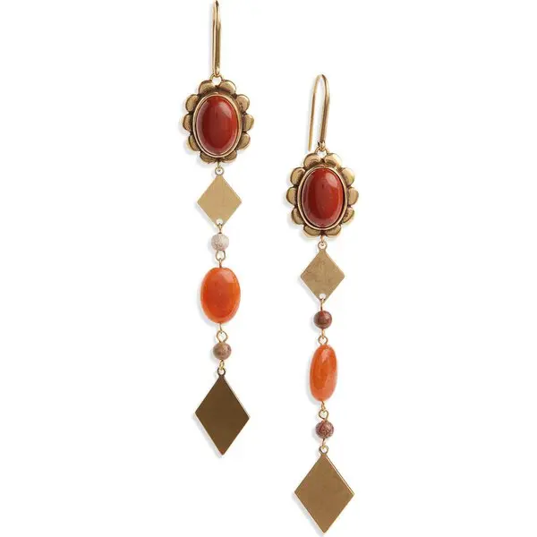 Isabel Marant Hana Drop Earrings - Henna/light Brass