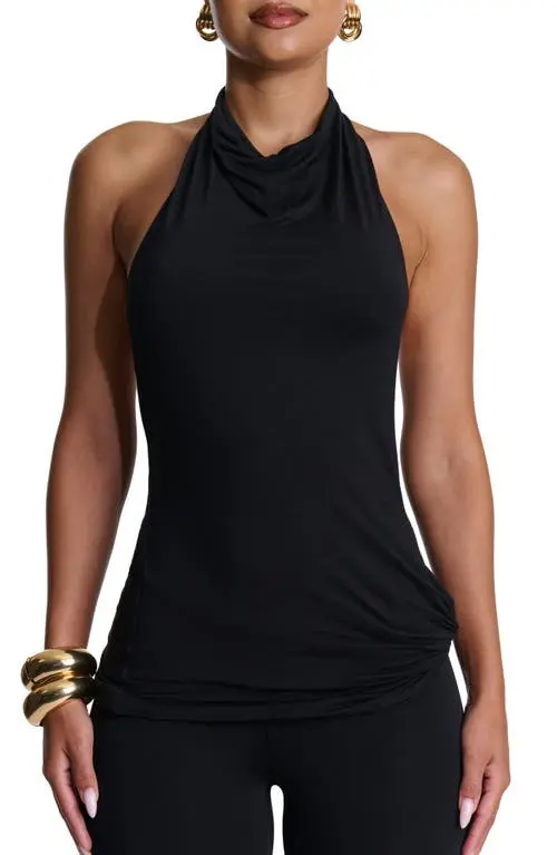 Naked Wardrobe Side Twist Halter Top - Black