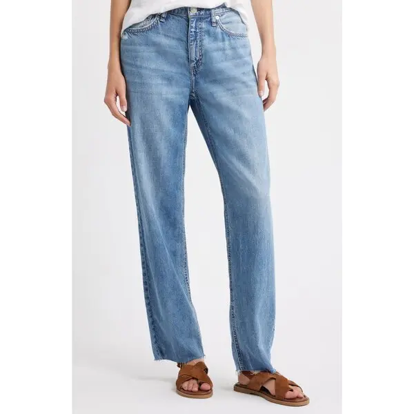 Rag & Bone Featherweight Dre Low Rise Baggy Boyfriend Jeans - Orion