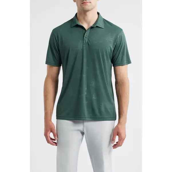 SWANNIES Brehm Outdoors Print Performance Golf Polo - Forest