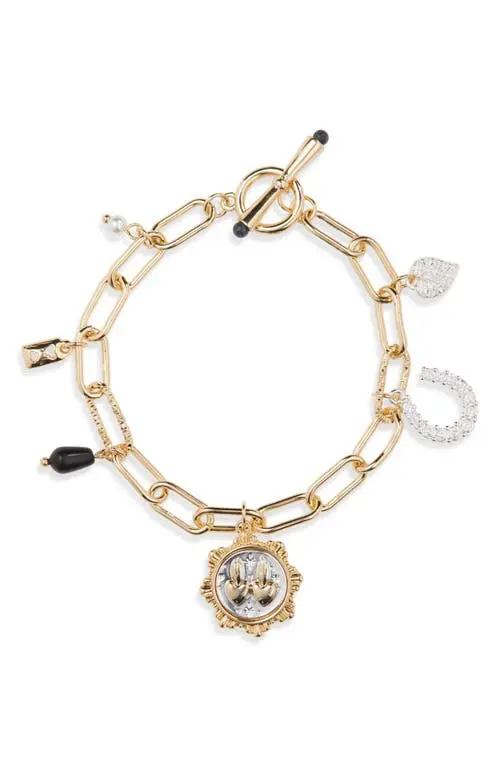 PANACEA Two-tone Charm Toggle Bracelet
