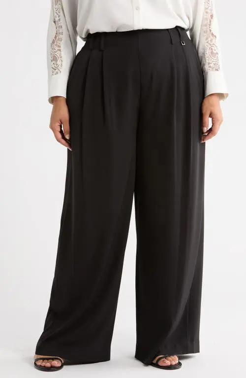 Lyssé Darcy Pleated Wide Leg Pants - Black